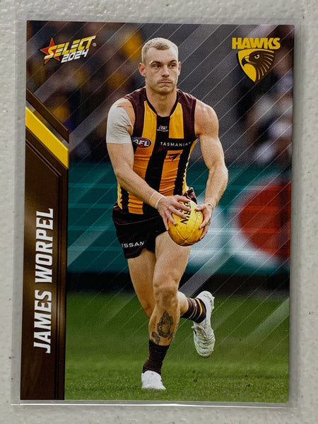 #100 James Worpel - Hawthorn Hawks - AFL Common - 2024 AFL Footy Stars – Slimline Hobbies