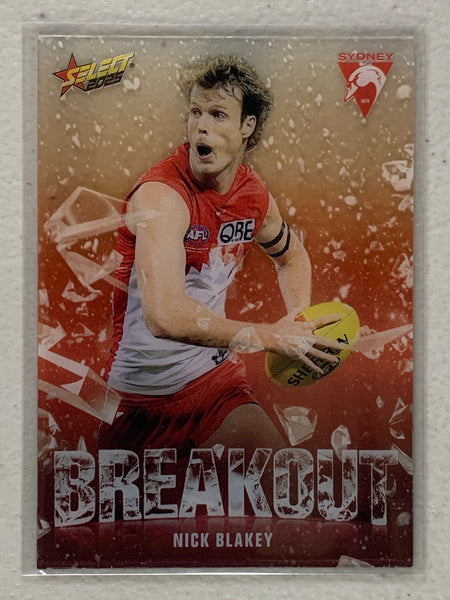 B76 Nick Blakey - Sydney Swans - AFL Breakout - 2025 AFL Footy Stars ...
