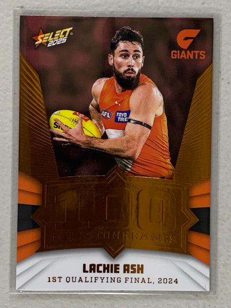 MG49 Lachie Ash - Giants - 100 Milestone Games - 2025 AFL Footy Stars ...