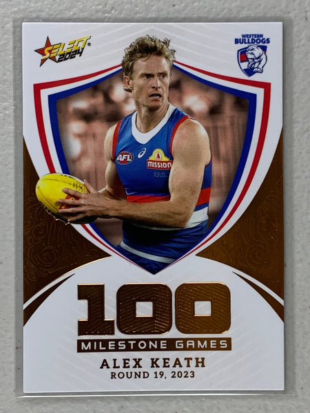 #MG106 Alex Keath - Western Bulldogs - Milestone Games - 2024 AFL Foot ...