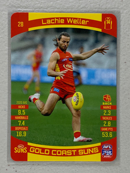 #28 Lachie Weller - Gold Coast Suns - AFL Common - 2021 AFL Team Coach ...